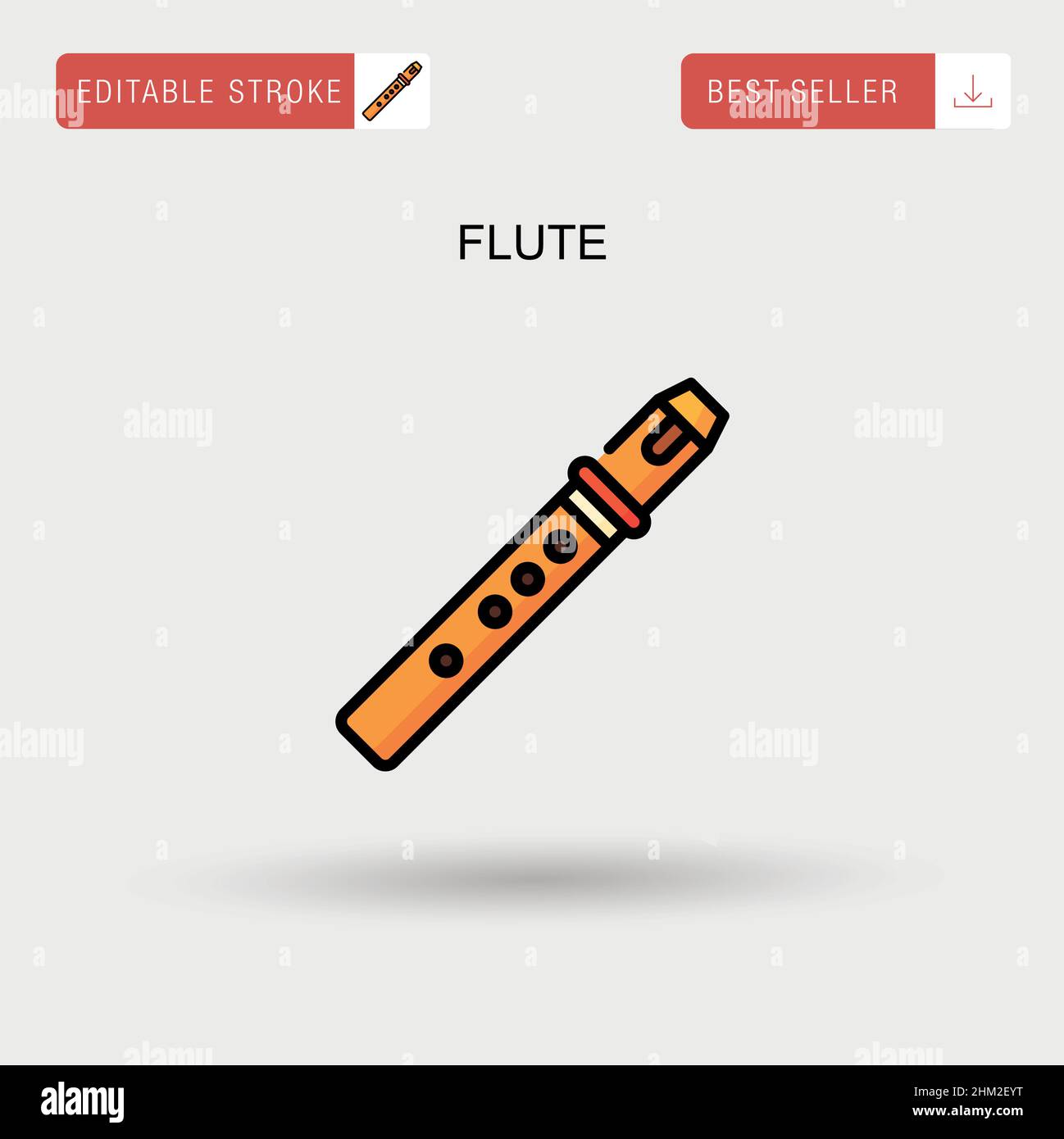 Flute Simple vector icon Stock Vector Image & Art - Alamy