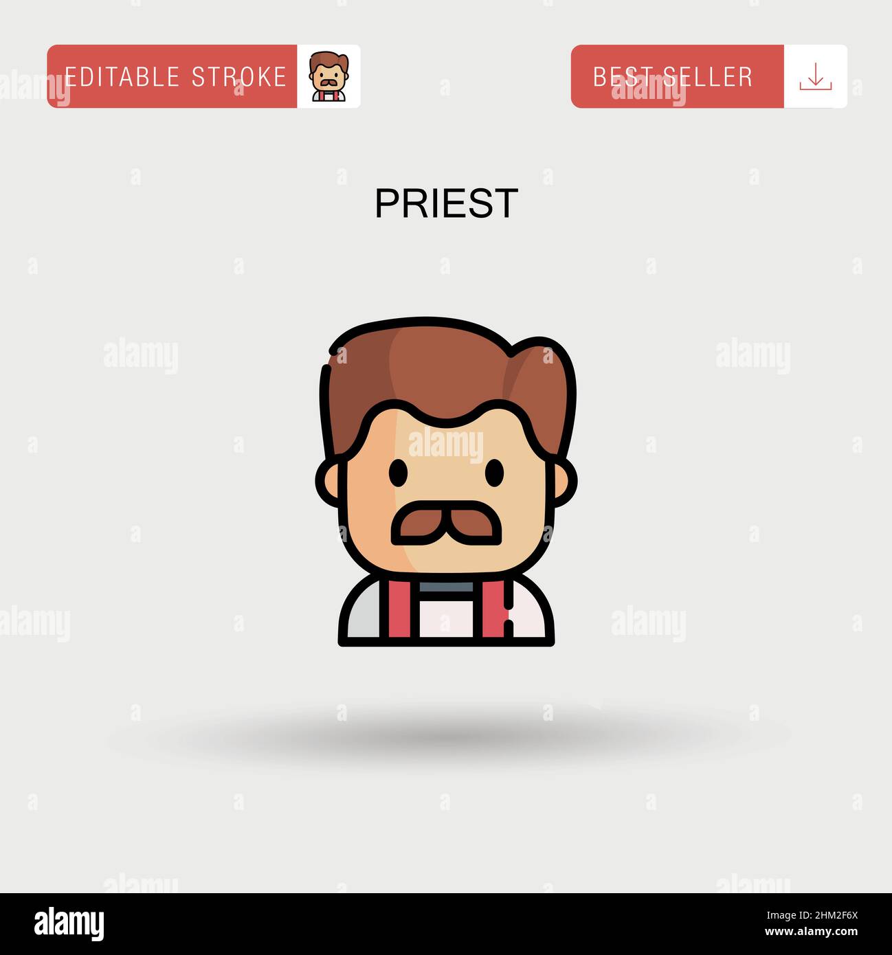 Praying priest Stock Vector Images - Alamy