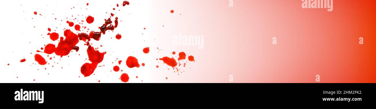 Spots of blood.Crime scene. Red blood splatter and drops isolated On ...