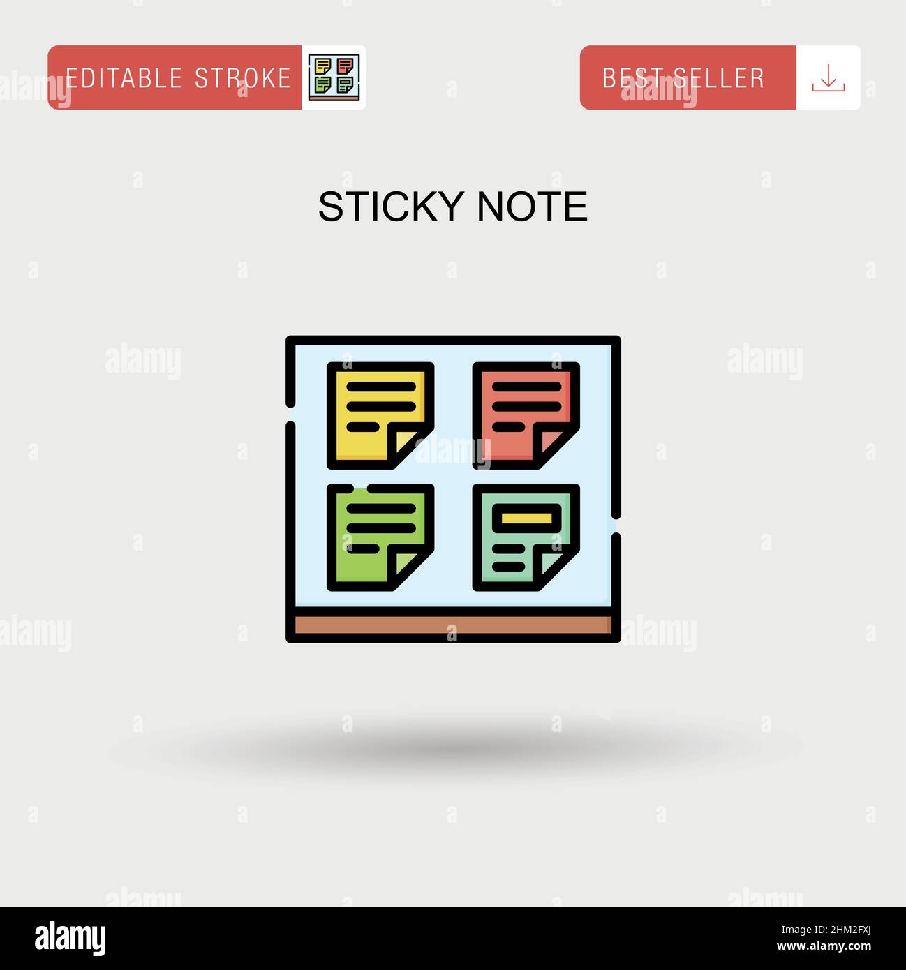 Sticky note Simple vector icon Stock Vector Image & Art - Alamy