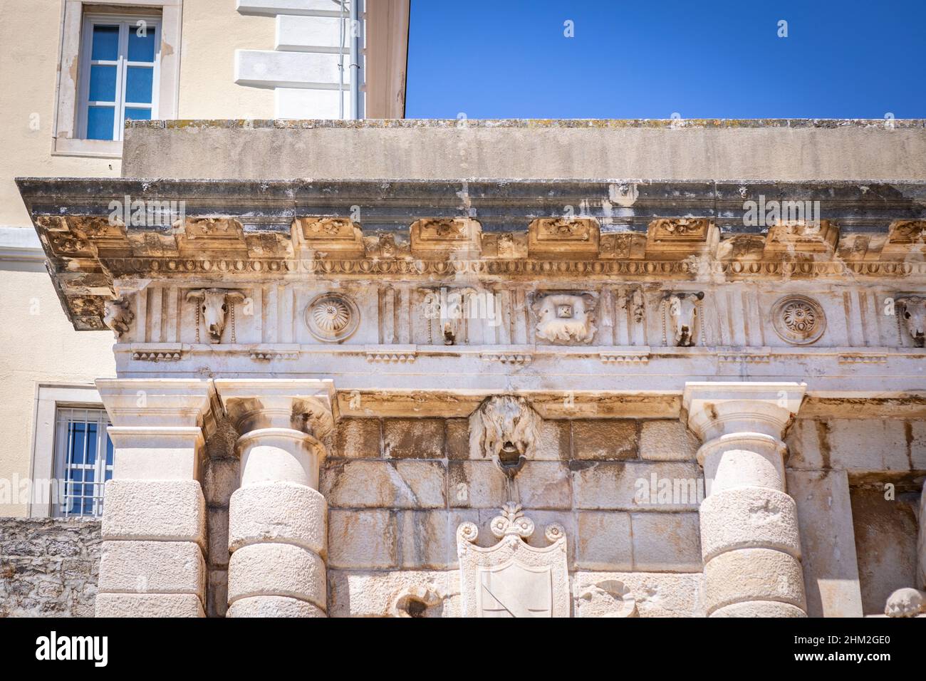 Zadar, Croatia - Venetian-style ornamental entrance to the historic ...