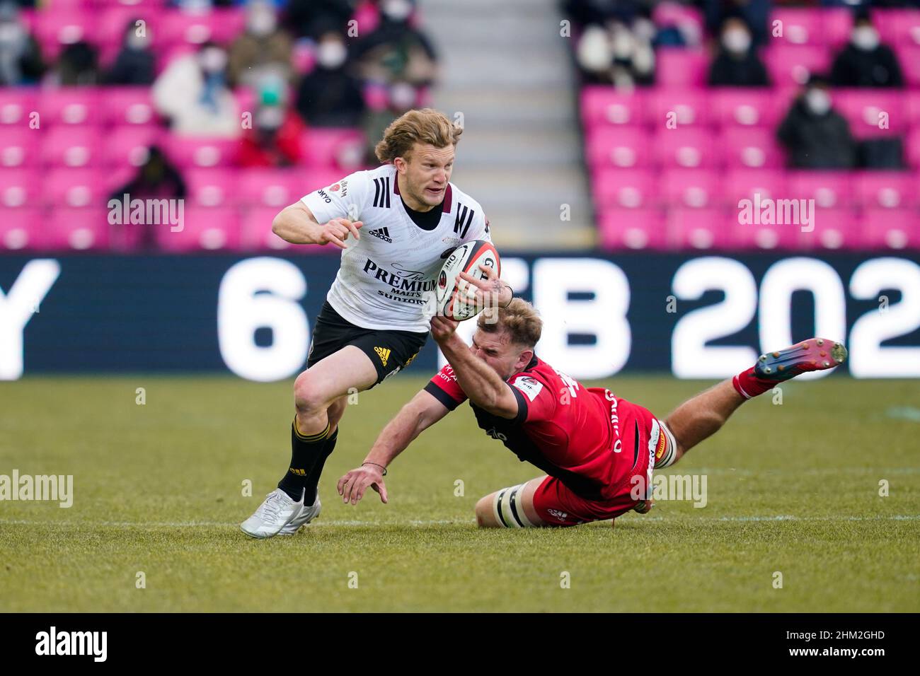 Osaka Japan. 6th Feb, 2022. (L-R) Damian Mckenzie, Tyler Paul, February ...