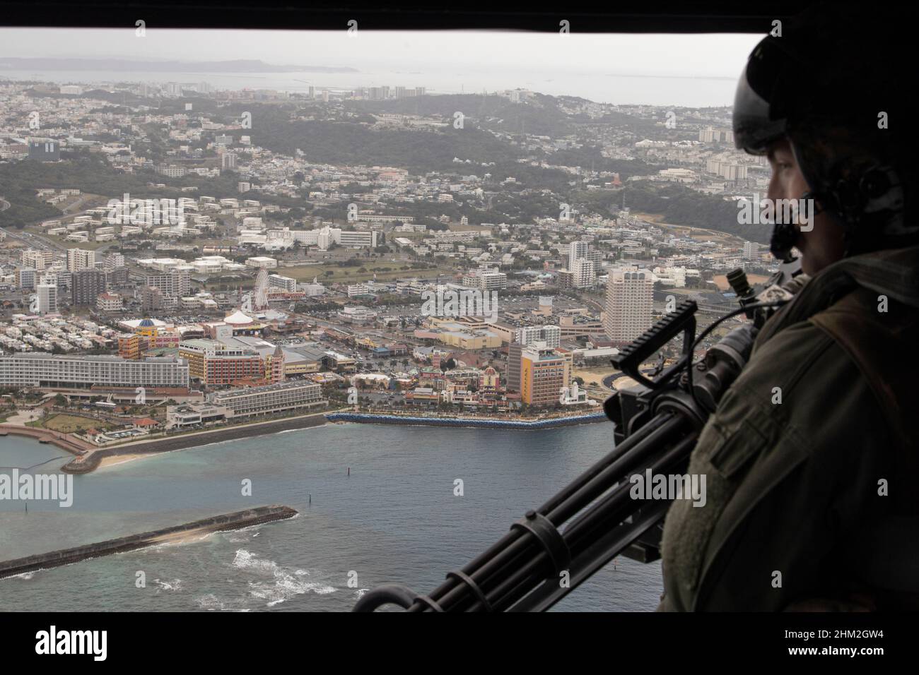 U.S. Marine Corps Cpl. Jamison Morgan, a UH-1 helicopter crew chief ...