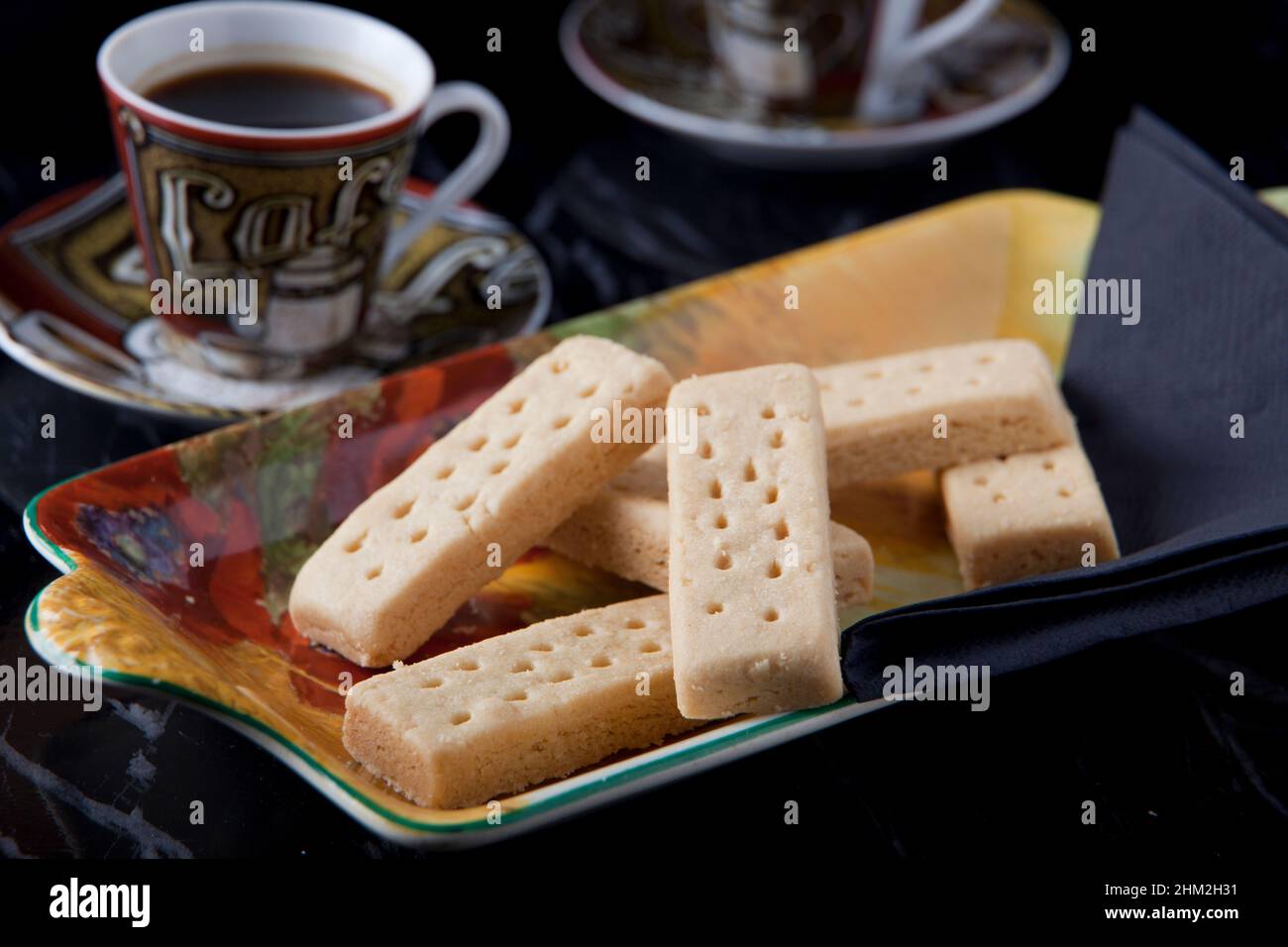 Coffee and shortbread Stock Photo - Alamy