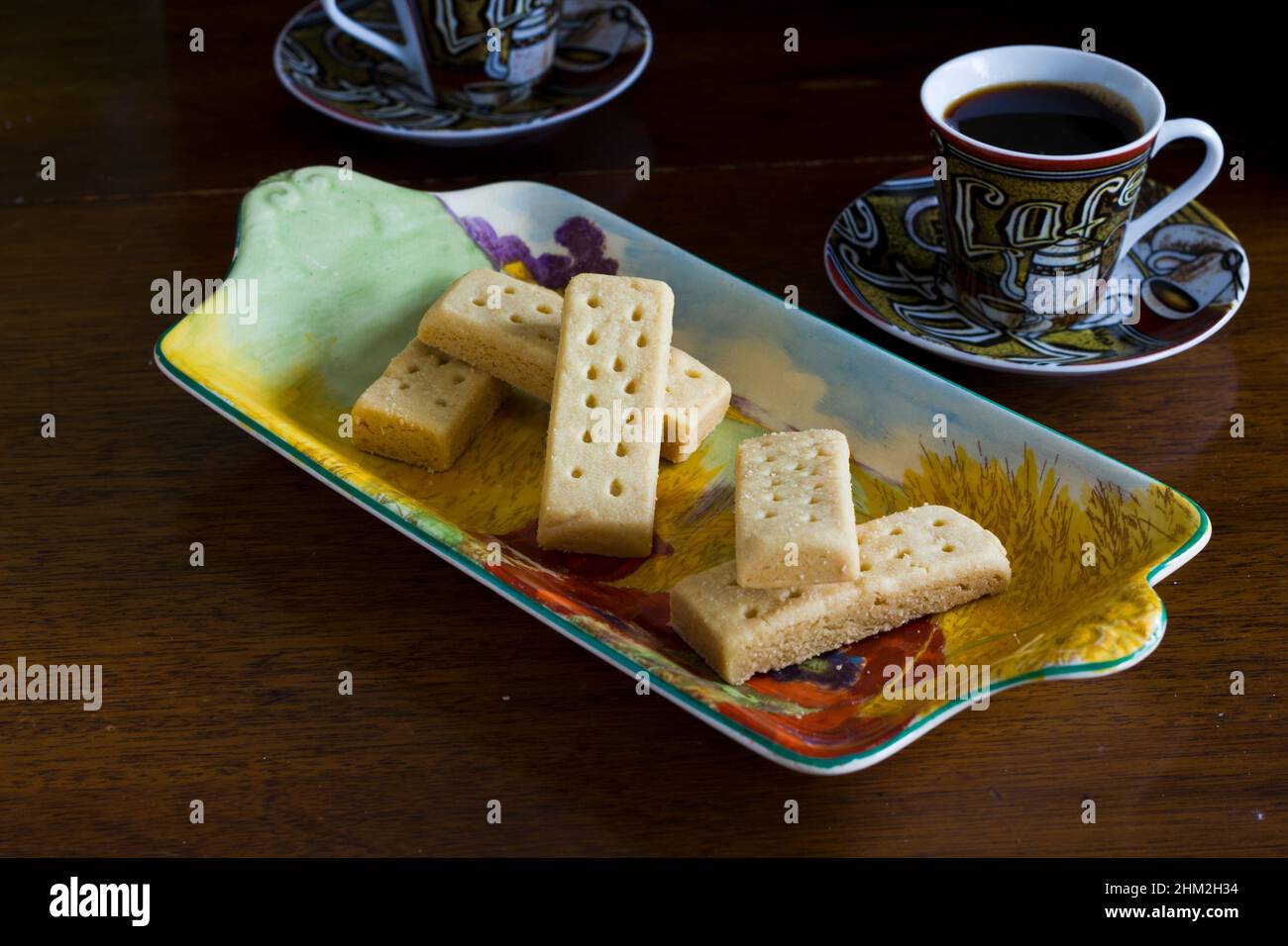 Coffee and shortbread Stock Photo - Alamy