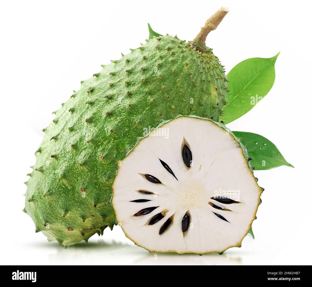 Soursop or custard apple fuite isolated on white background Stock Photo ...