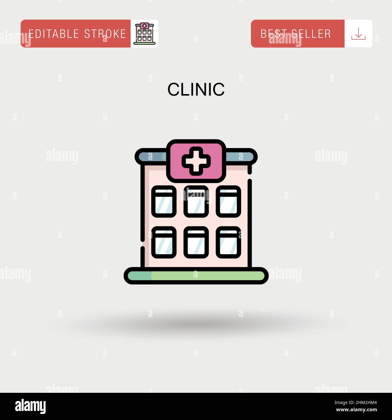 Clinic Simple vector icon Stock Vector Image & Art - Alamy