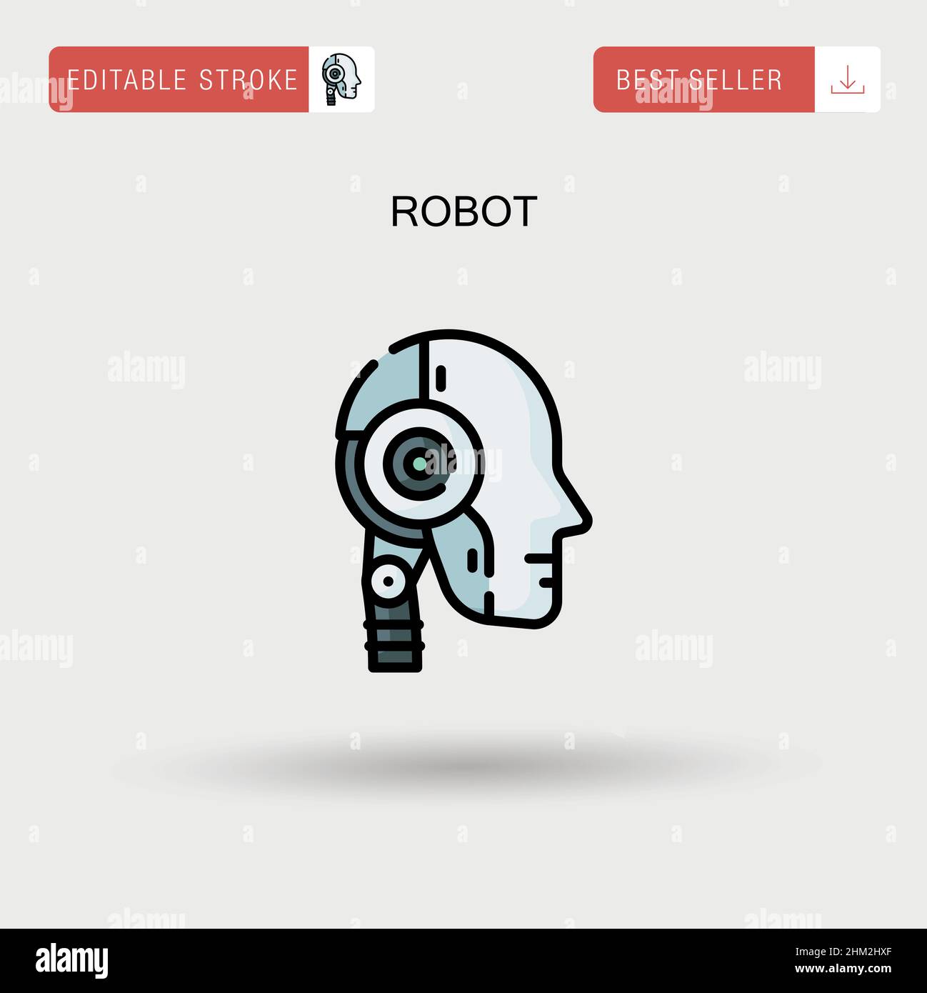 Robot Simple vector icon Stock Vector Image & Art - Alamy