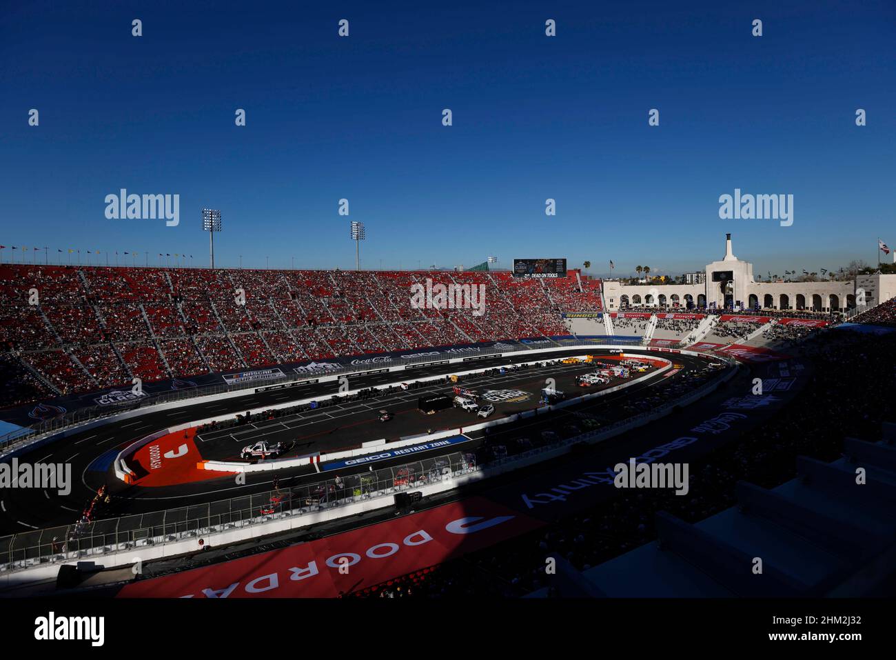 February 06, 2022 A general view Los Angeles Coliseum during the Busch ...