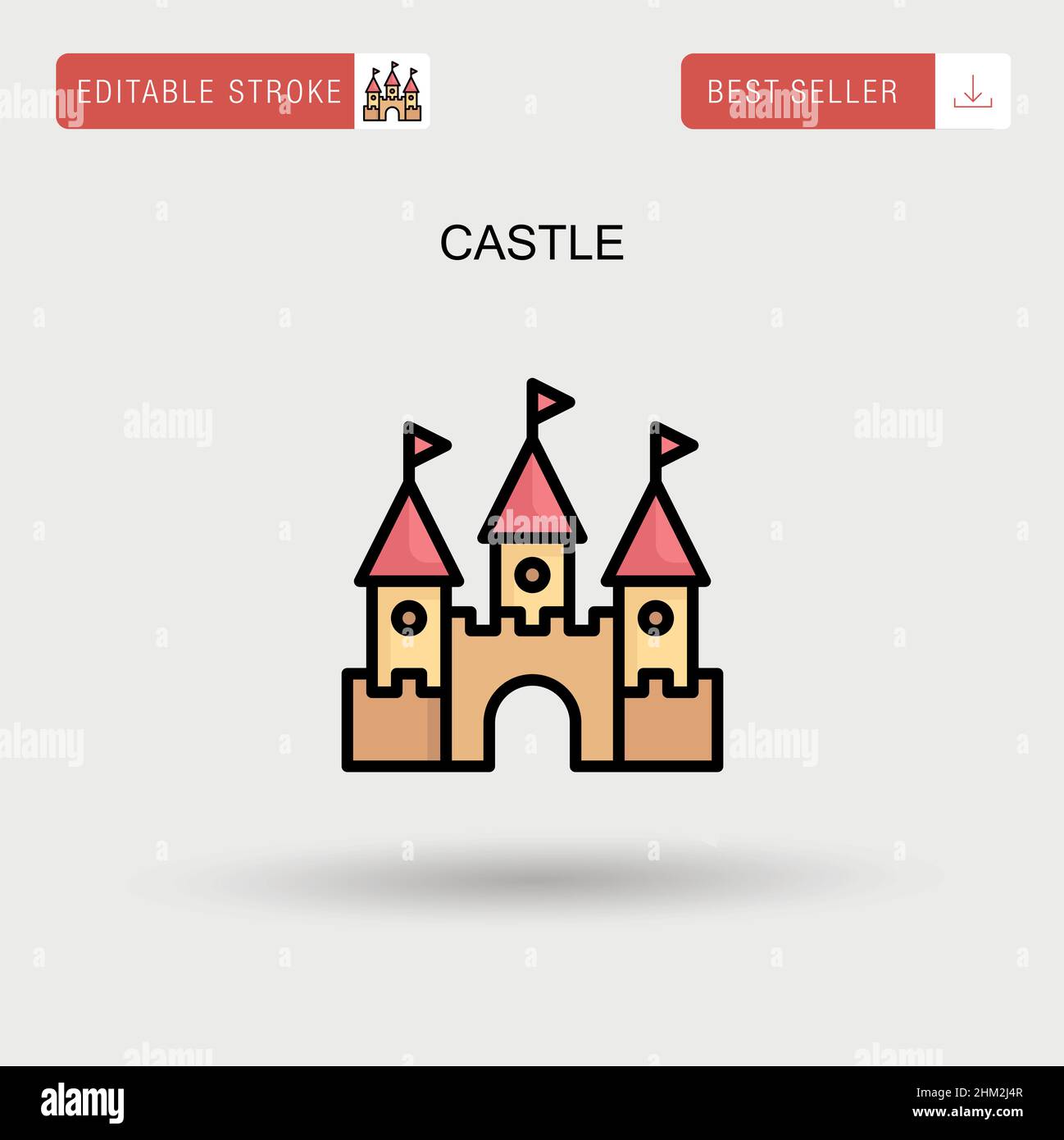 Mountain landscape castle Stock Vector Images - Alamy