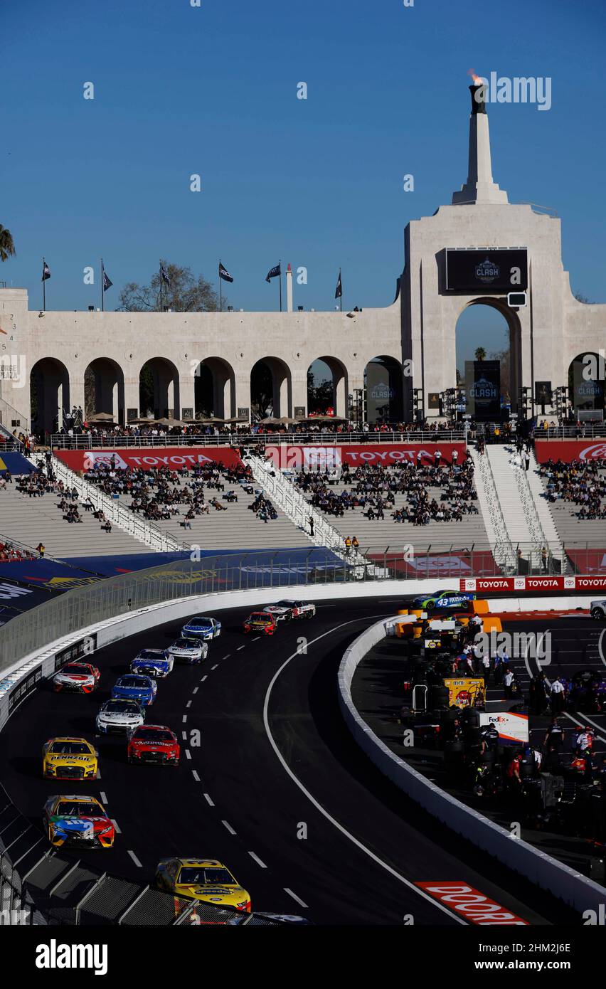 February 06, 2022 A general view Los Angeles Coliseum during the Busch ...