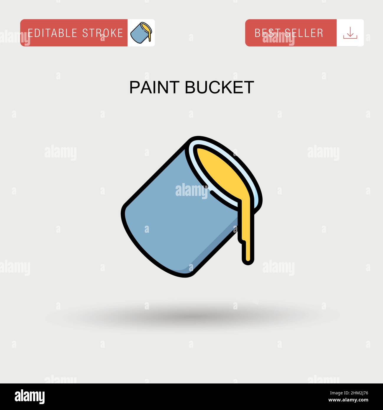 Paint bucket roller Stock Vector Images - Alamy