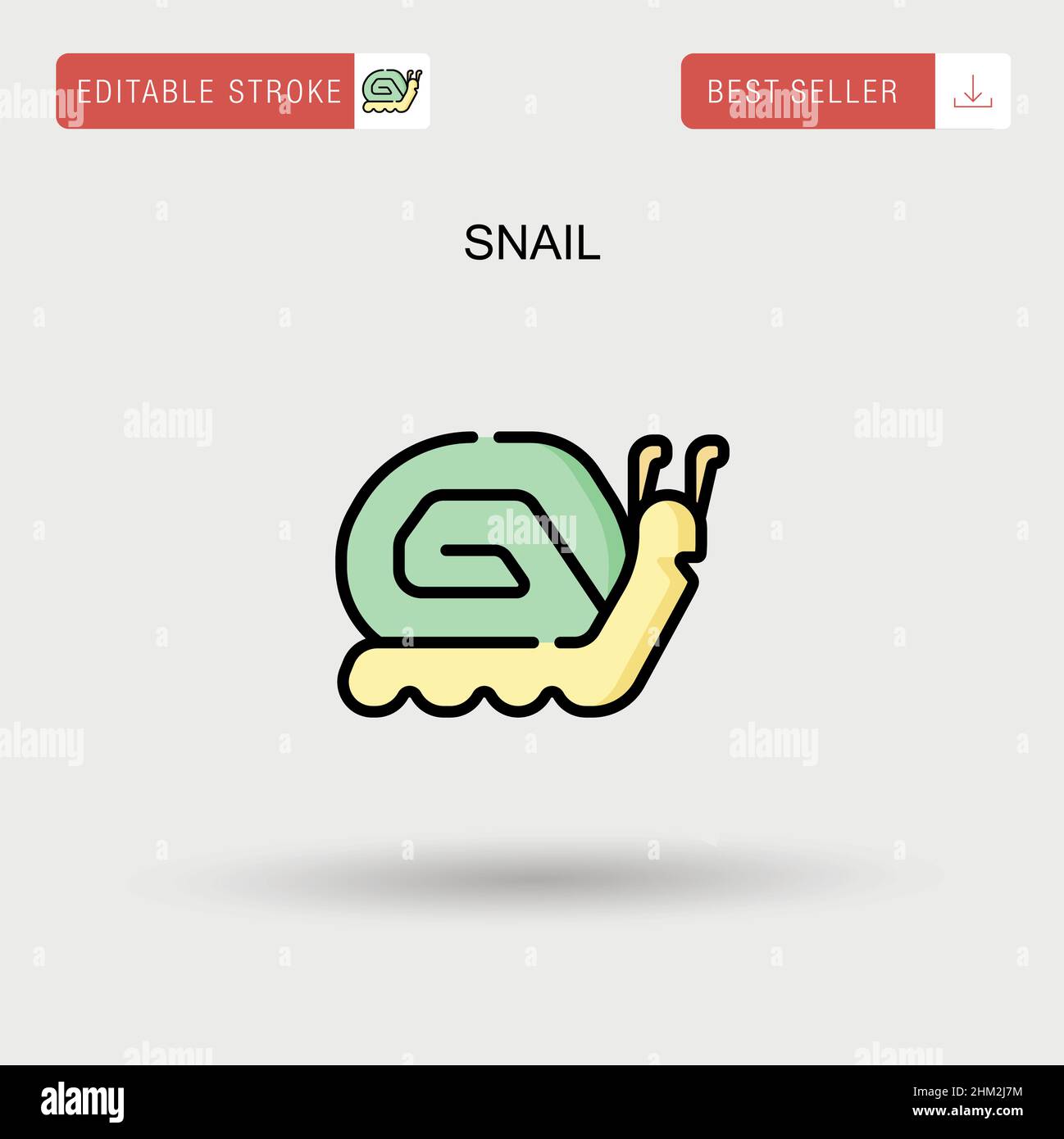 Garden snails plant Stock Vector Images - Alamy