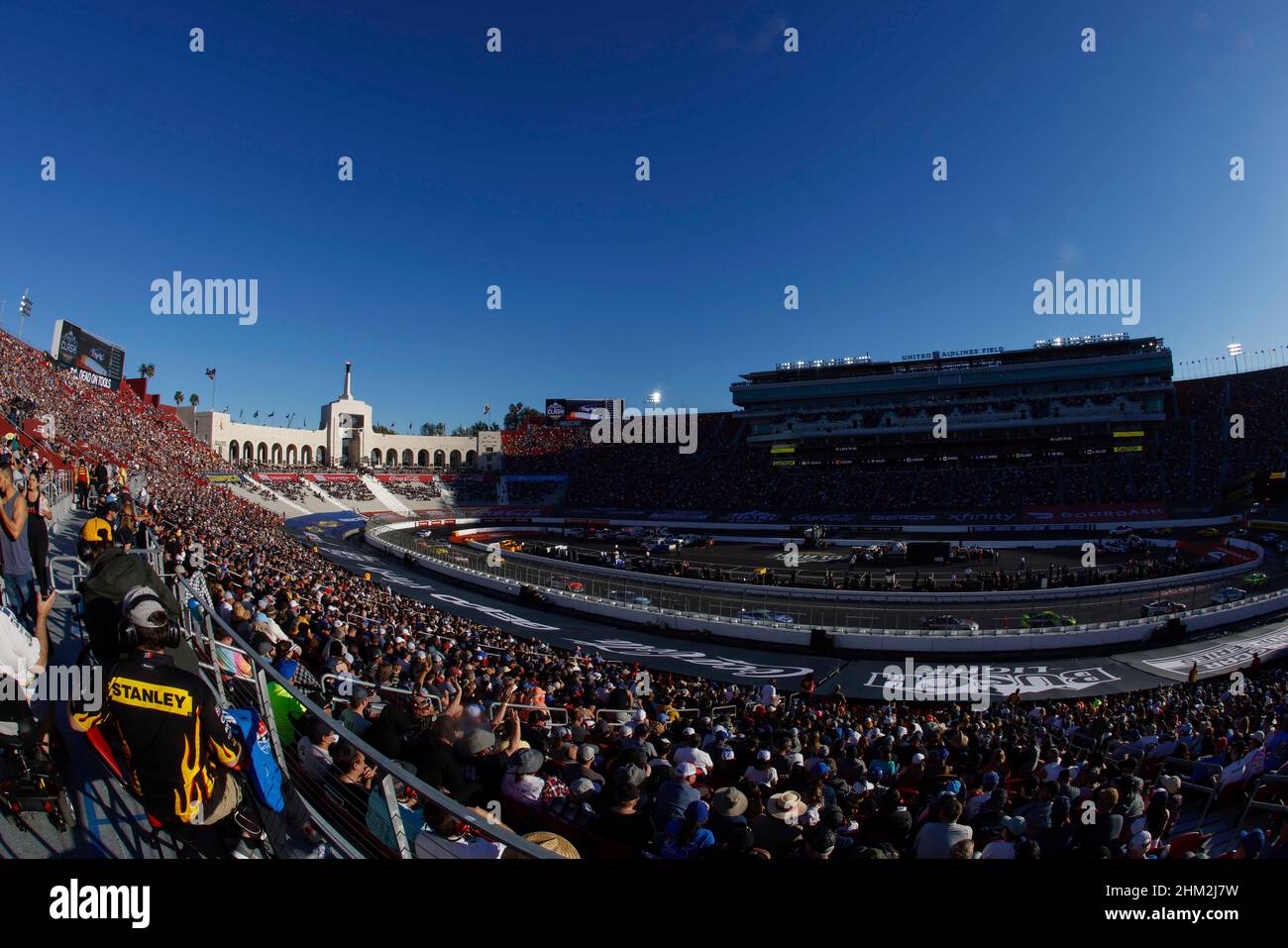 February 06, 2022 A general view Los Angeles Coliseum during the Busch ...
