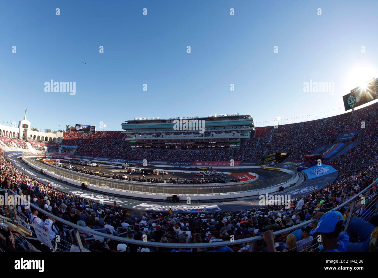 February 06, 2022 A general view Los Angeles Coliseum during the Busch ...