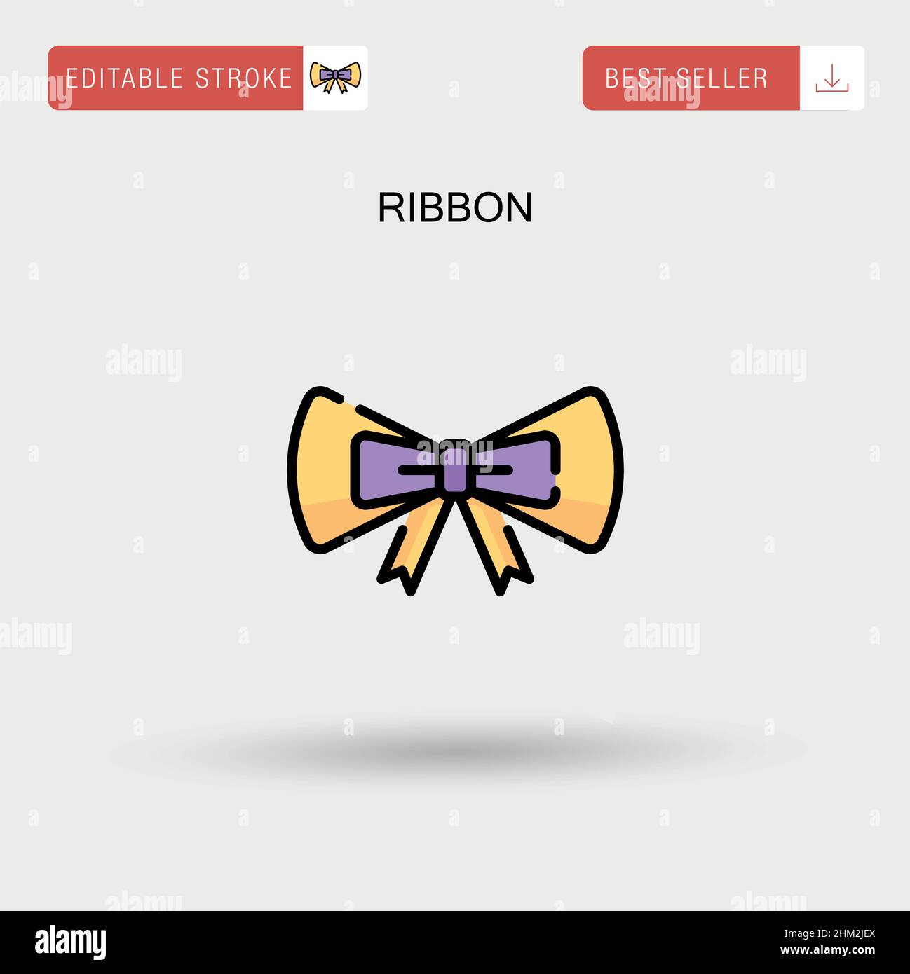 Ribbon Simple vector icon Stock Vector Image & Art - Alamy