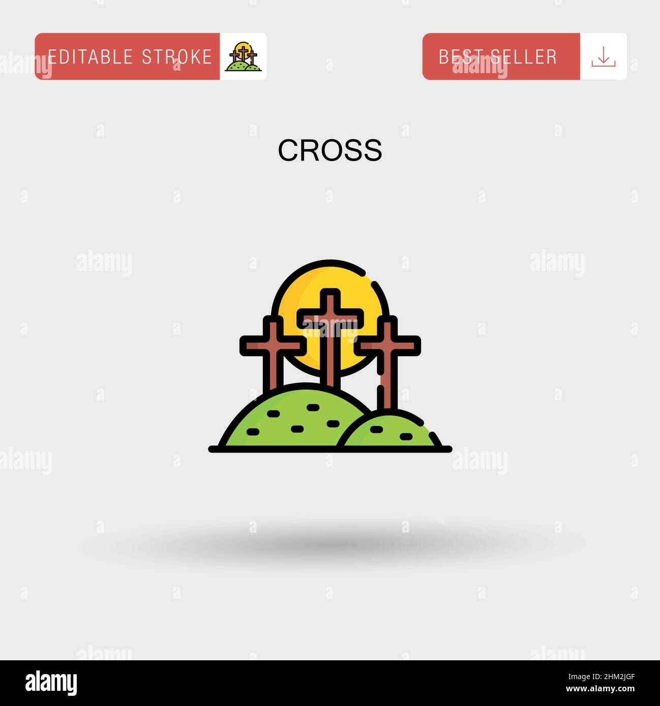 Cross easter decoration Stock Vector Images - Alamy