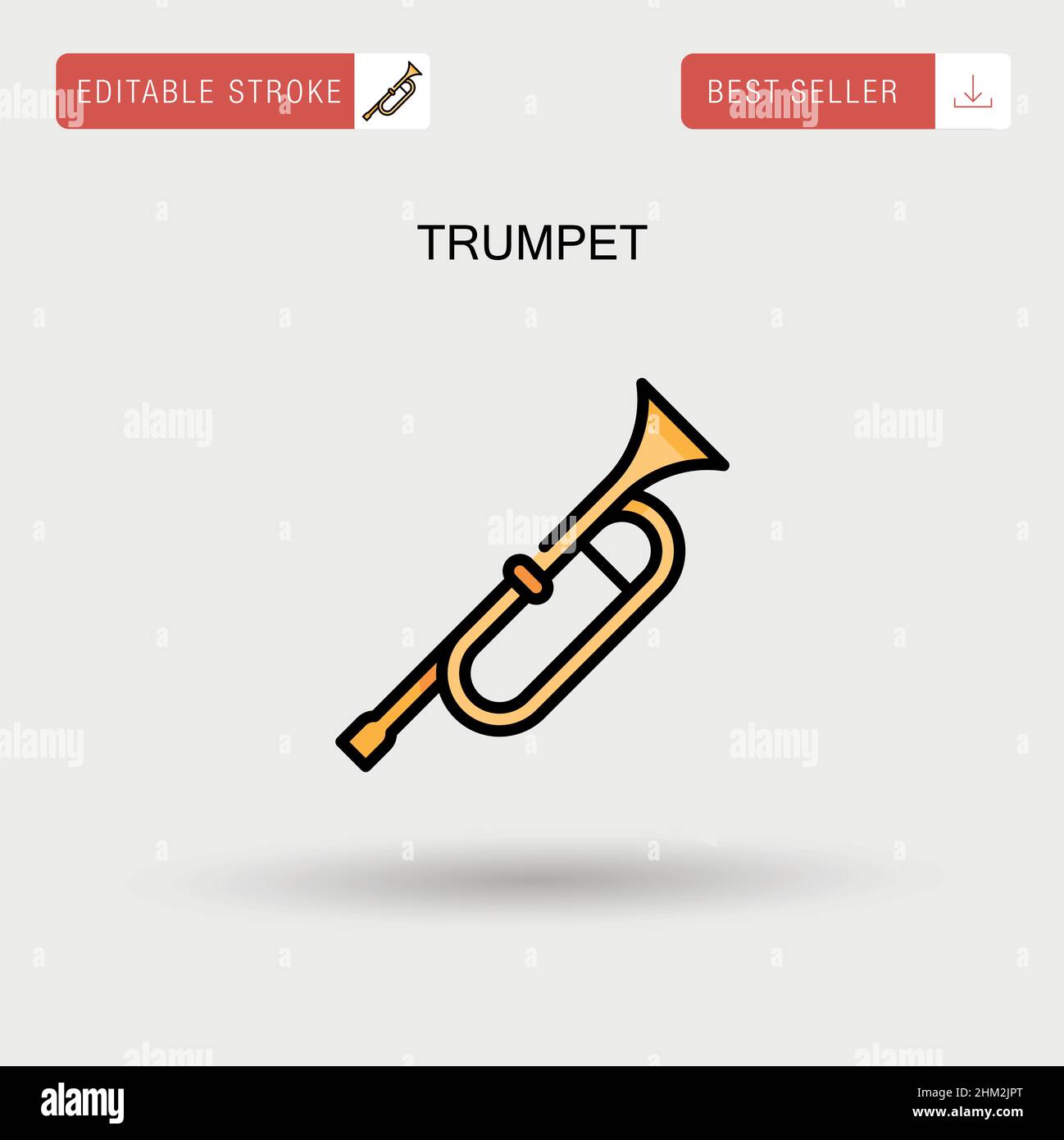 Trumpet Simple vector icon Stock Vector Image & Art - Alamy