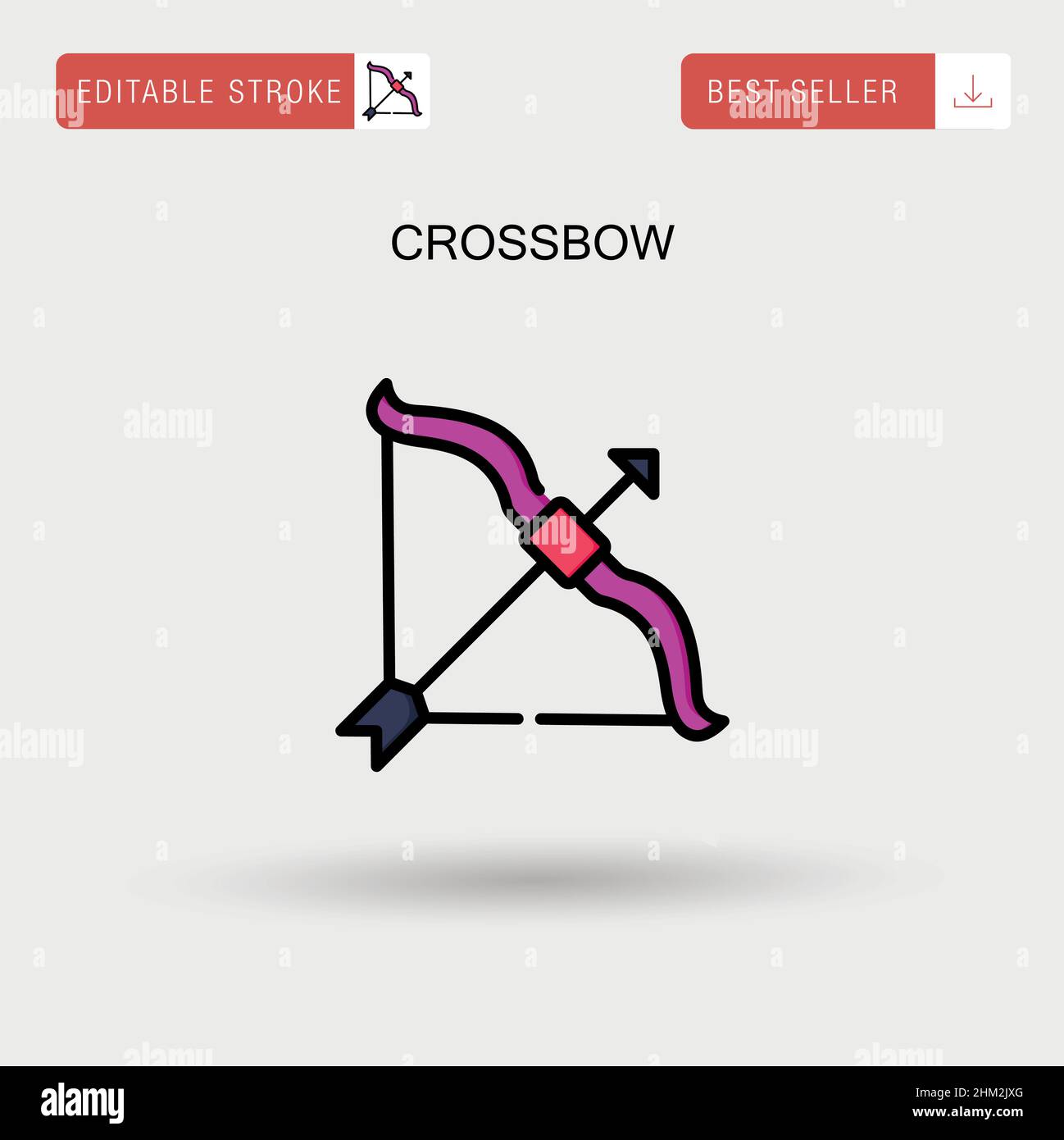Crossbow Simple vector icon Stock Vector Image & Art - Alamy
