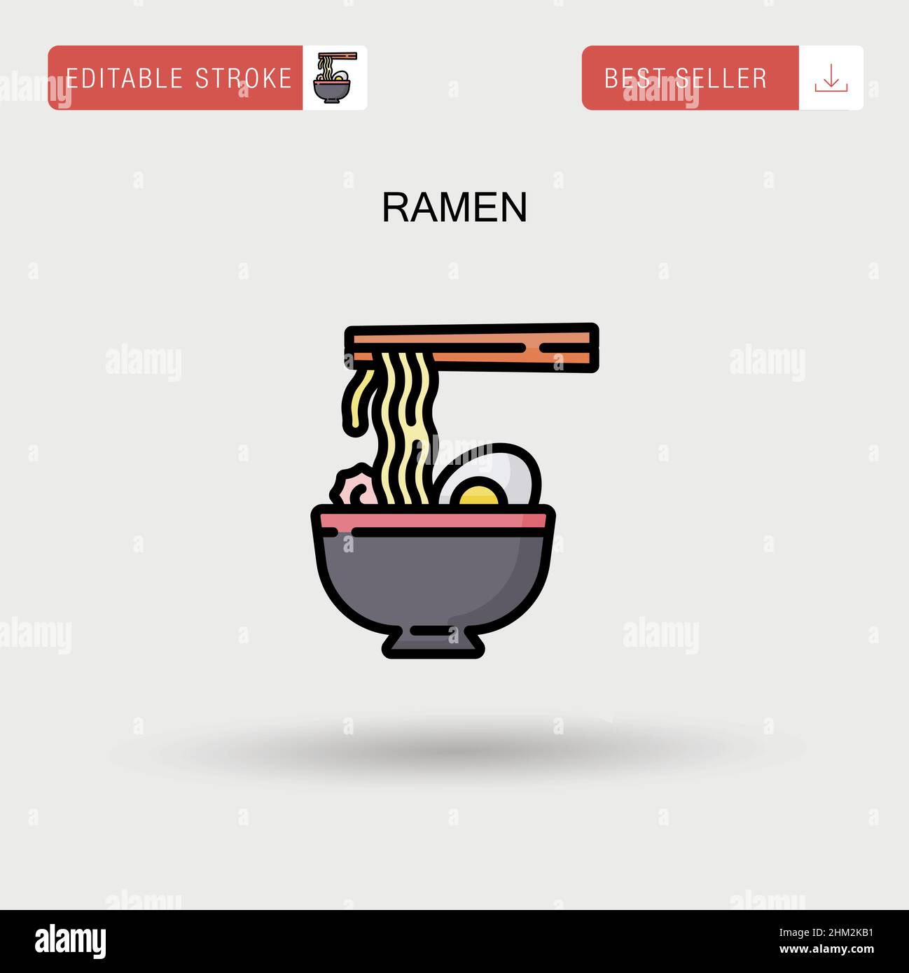 Ramen Simple vector icon Stock Vector Image & Art - Alamy
