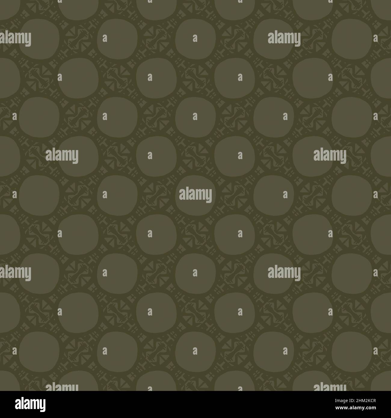 Vintage moss green geometric seamless pattern. Two tone jungle ...