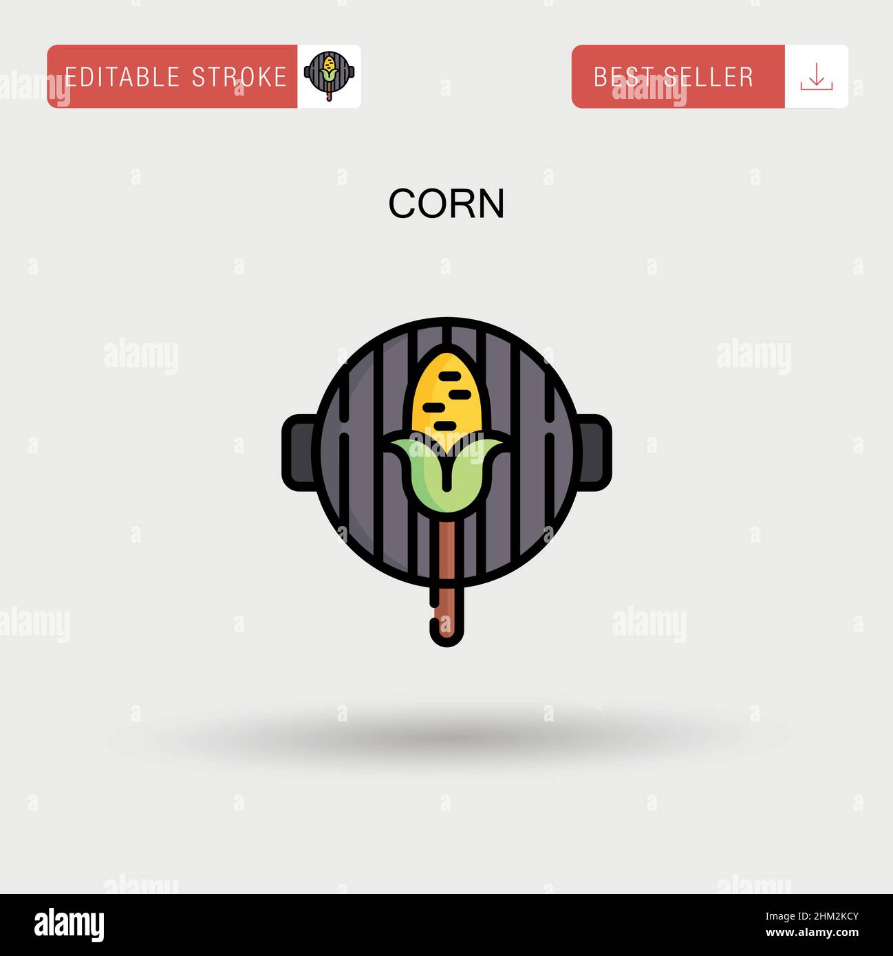 Corn Simple vector icon Stock Vector Image & Art - Alamy