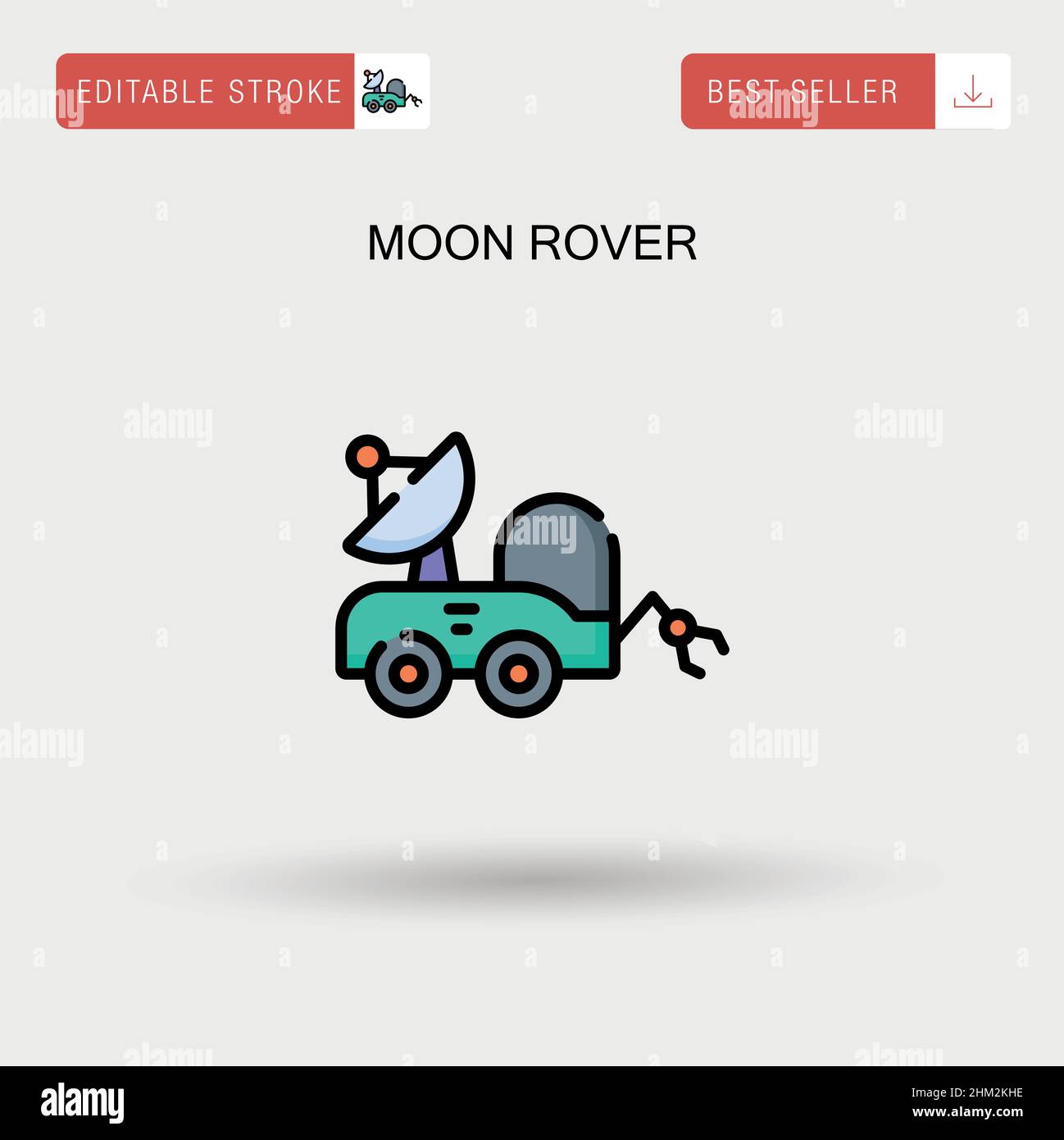 Moon rover Simple vector icon Stock Vector Image & Art - Alamy