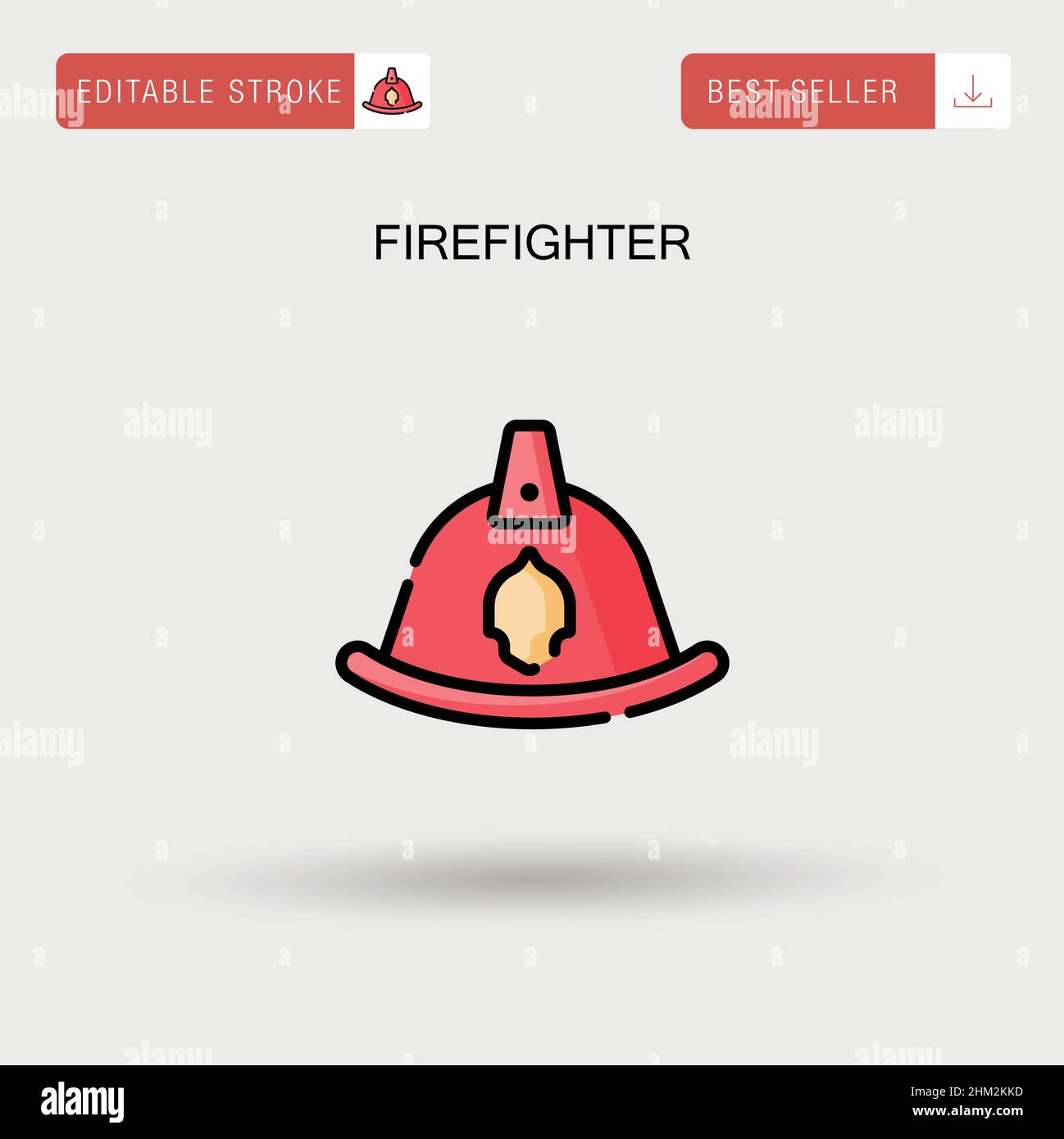 Firefighter Simple vector icon Stock Vector Image & Art - Alamy