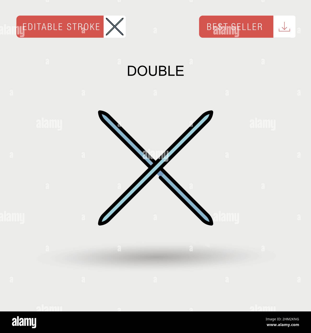 Double Simple vector icon Stock Vector Image & Art - Alamy