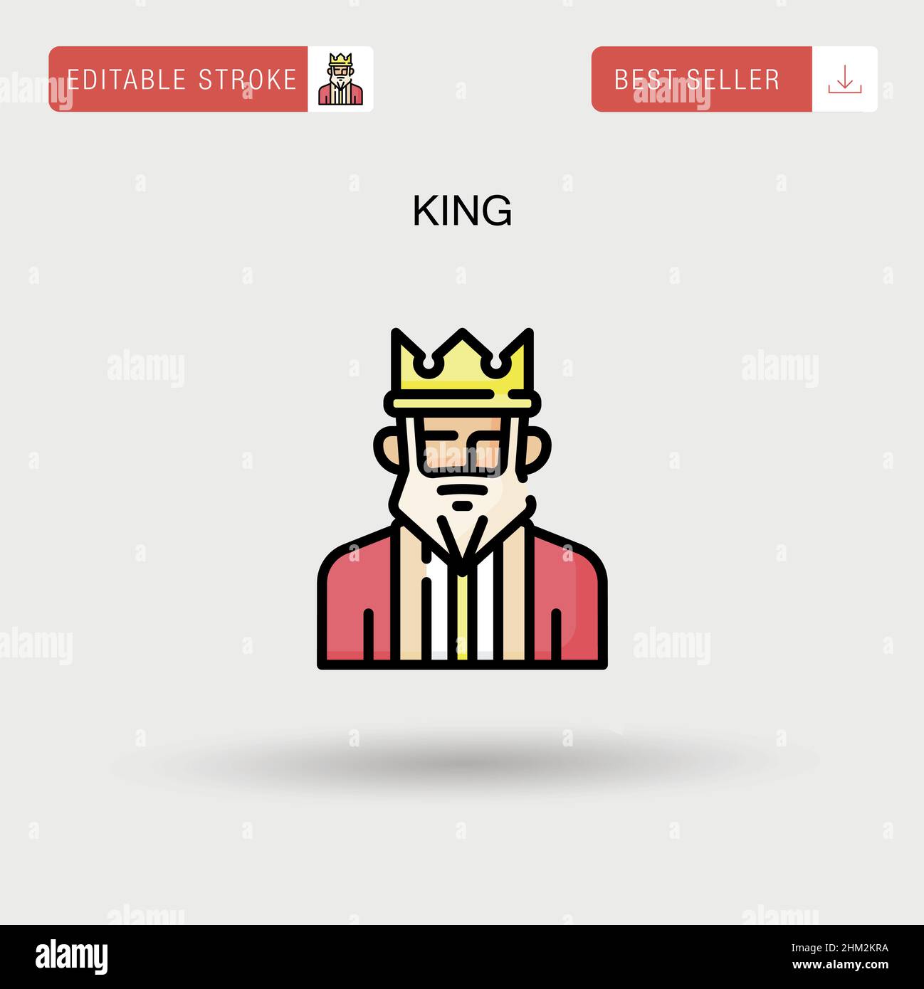 King Simple vector icon Stock Vector Image & Art - Alamy
