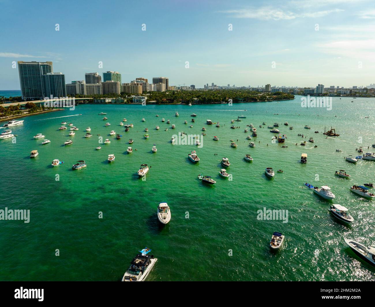 Aerial photo Haulover Miami Beach sand bar Stock Photo - Alamy