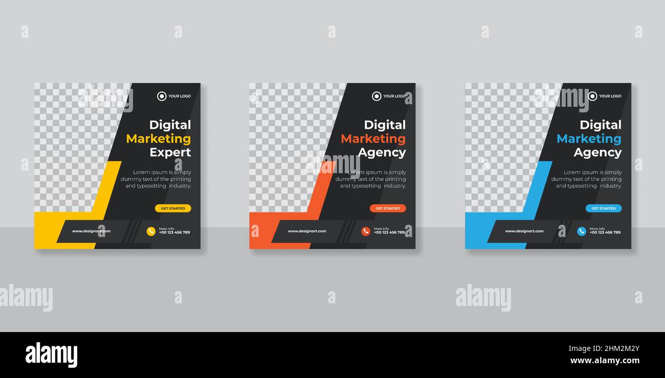 Digital business marketing social media post template Stock Vector ...