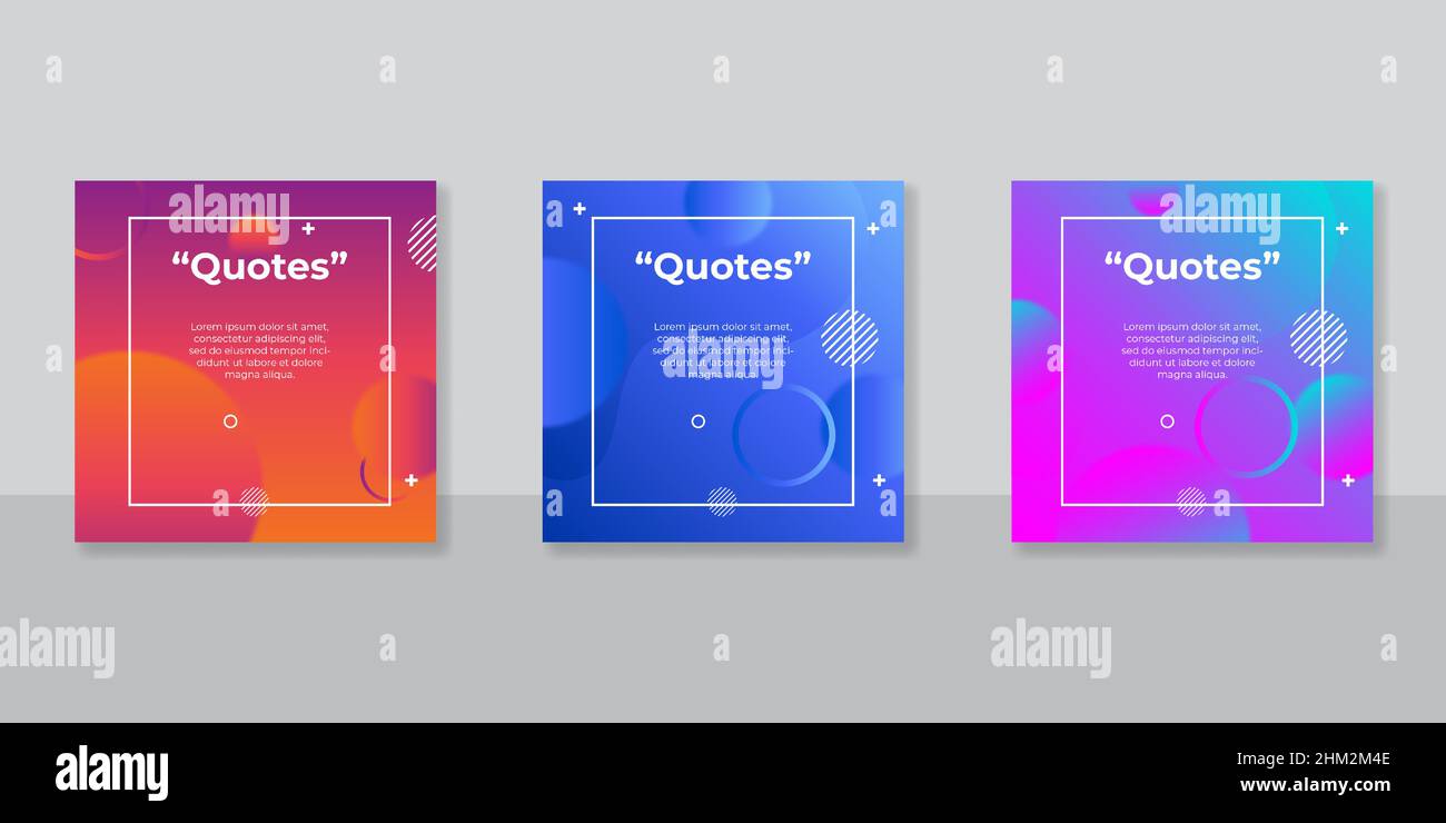 Gradient inspirational quotes social media post collection Stock Vector ...