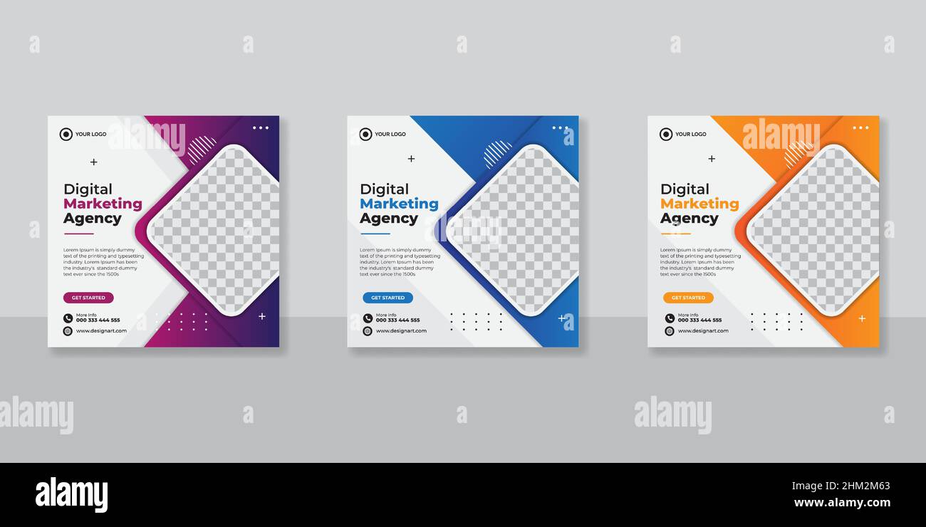 Digital business marketing social media post template Stock Vector ...