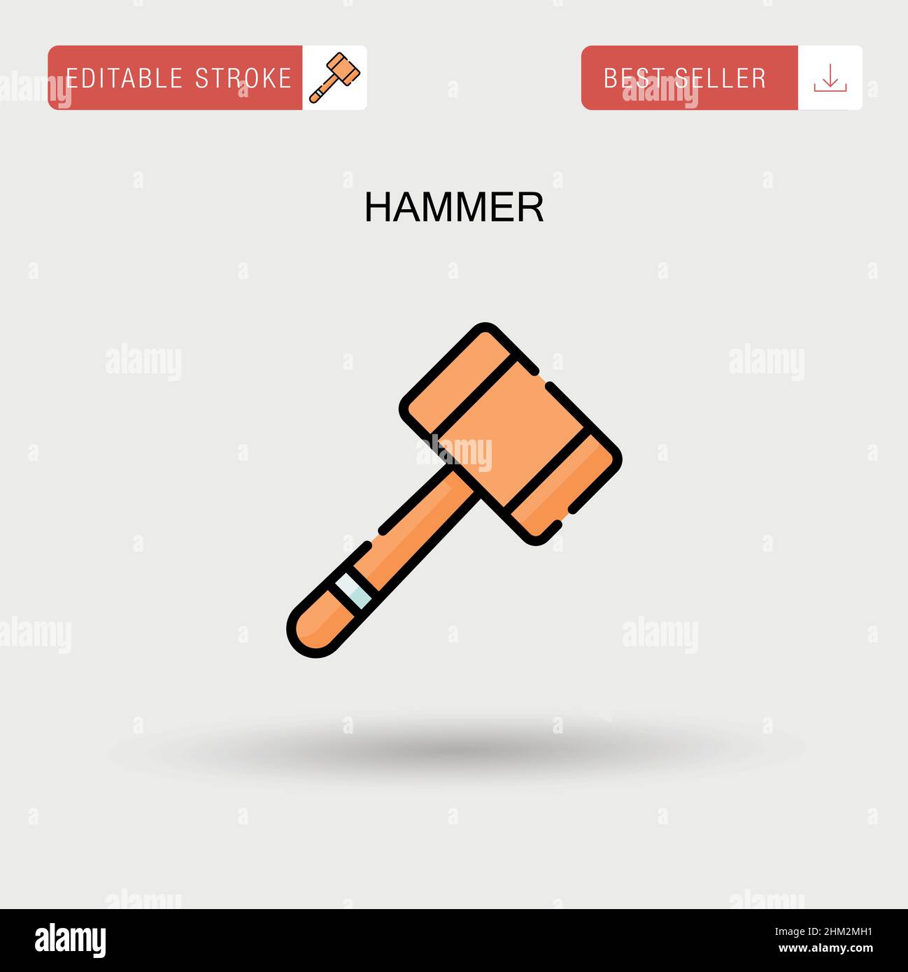Hammer Simple vector icon Stock Vector Image & Art - Alamy