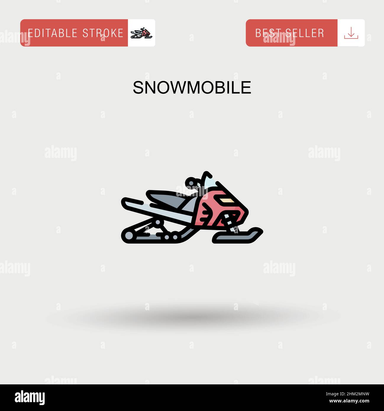 Snowmobile Simple vector icon Stock Vector Image & Art - Alamy
