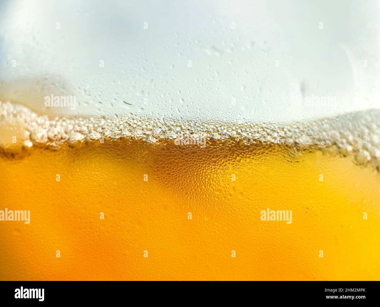 Glass with cold drink beer with condensation ice cool beverage ...