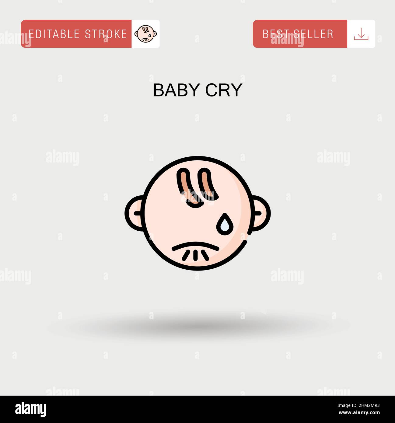 Baby cry Simple vector icon Stock Vector Image & Art - Alamy