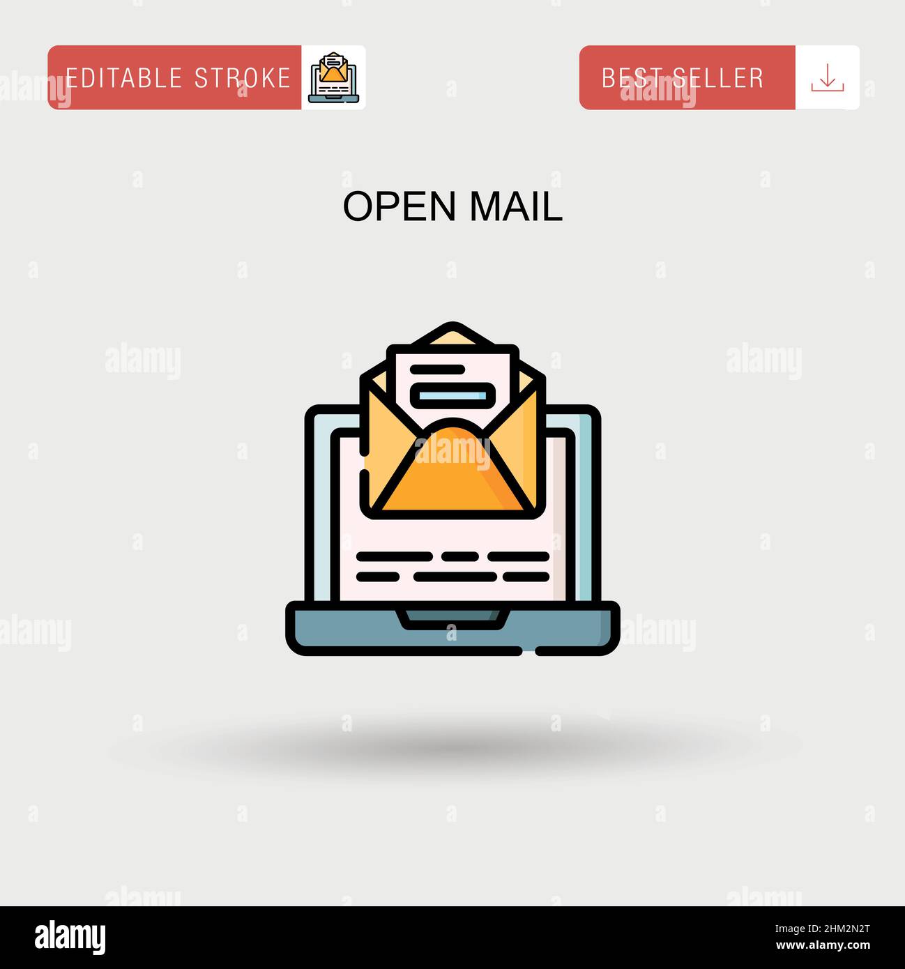Open mail Simple vector icon Stock Vector Image & Art - Alamy