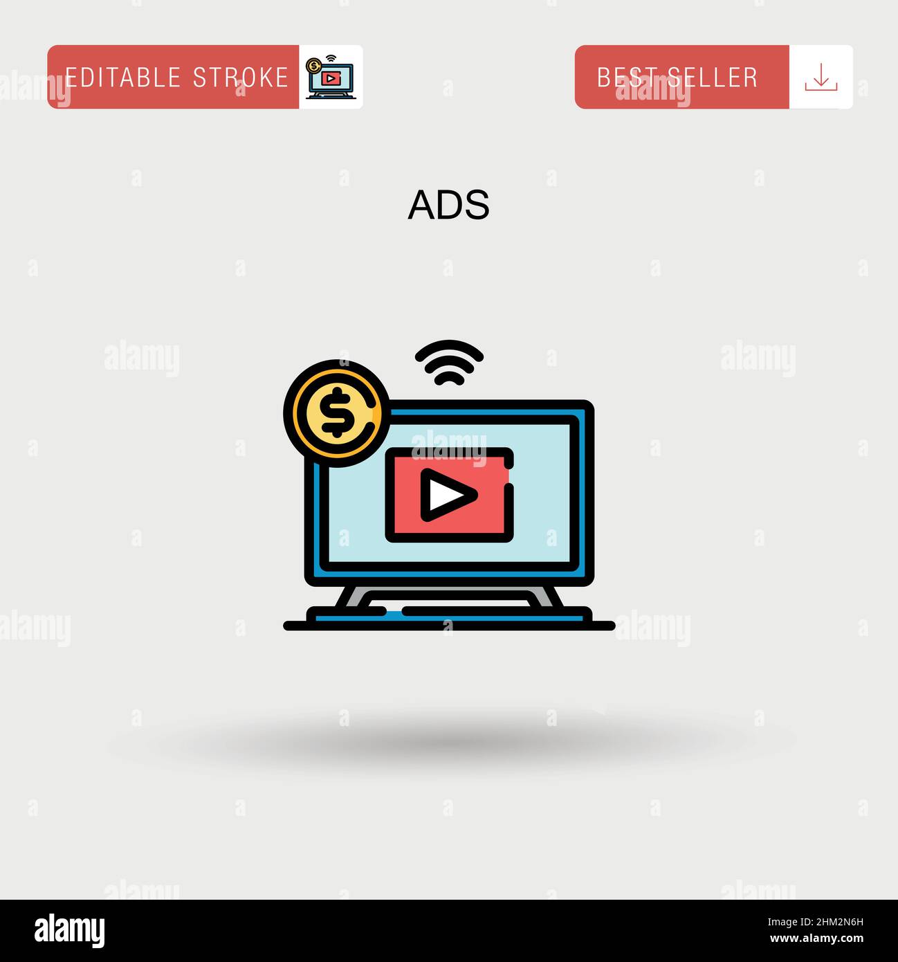 Ads Simple vector icon Stock Vector Image & Art - Alamy