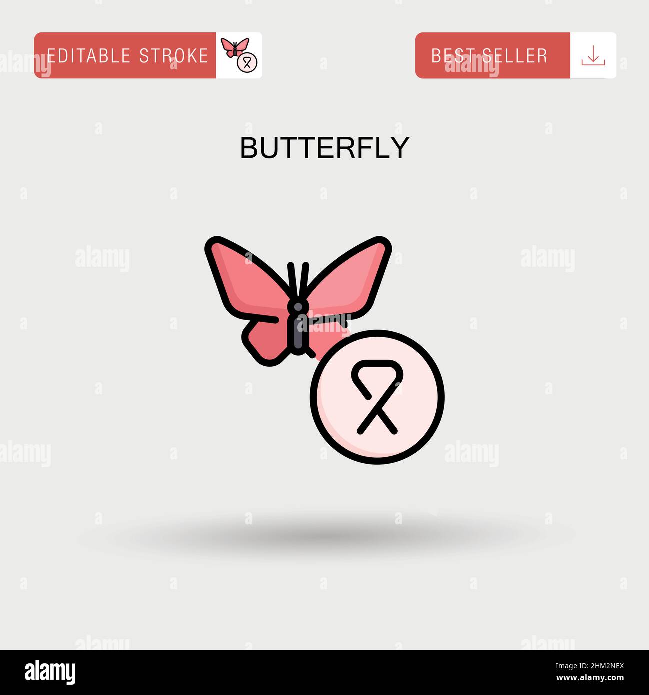 Butterfly Simple vector icon Stock Vector Image & Art - Alamy