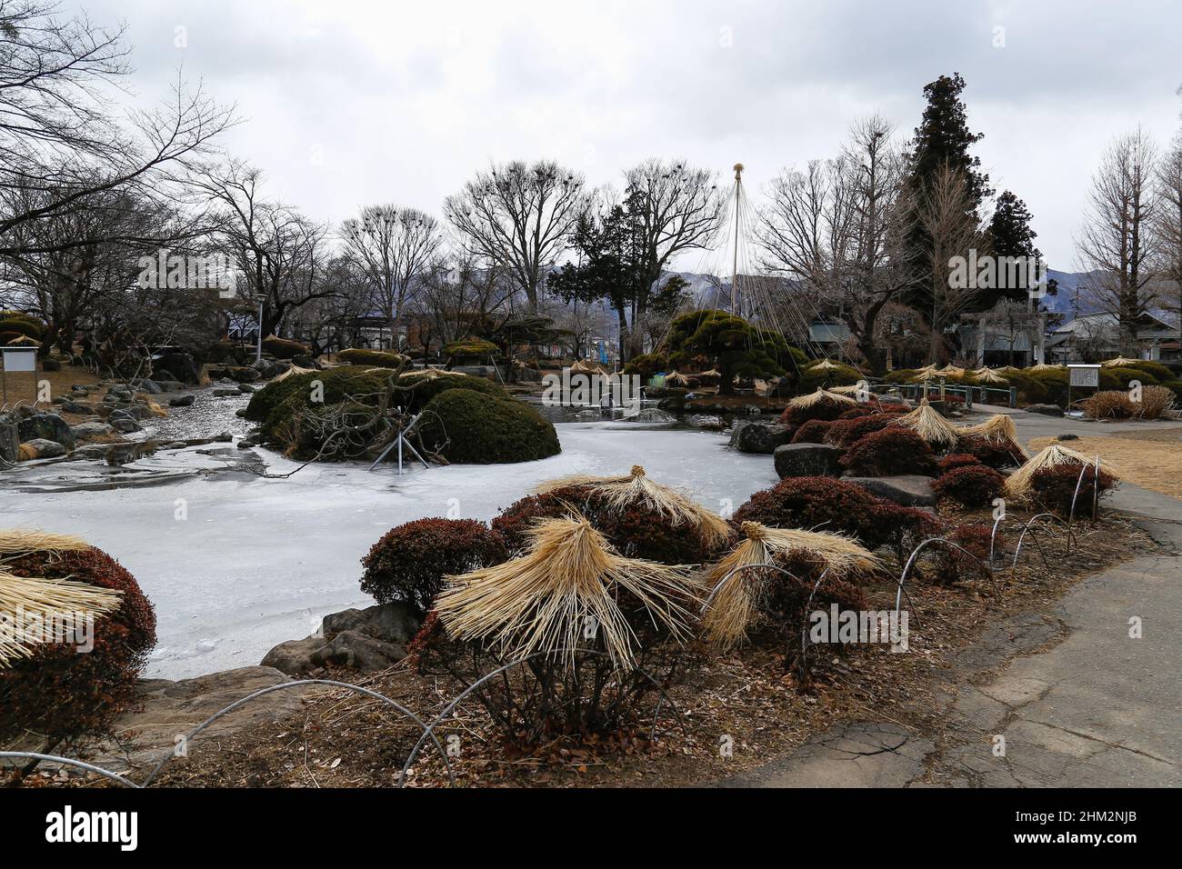 suwa, nagano, japan, 2022/06/02 , park surrounding the Takashima Castle ...