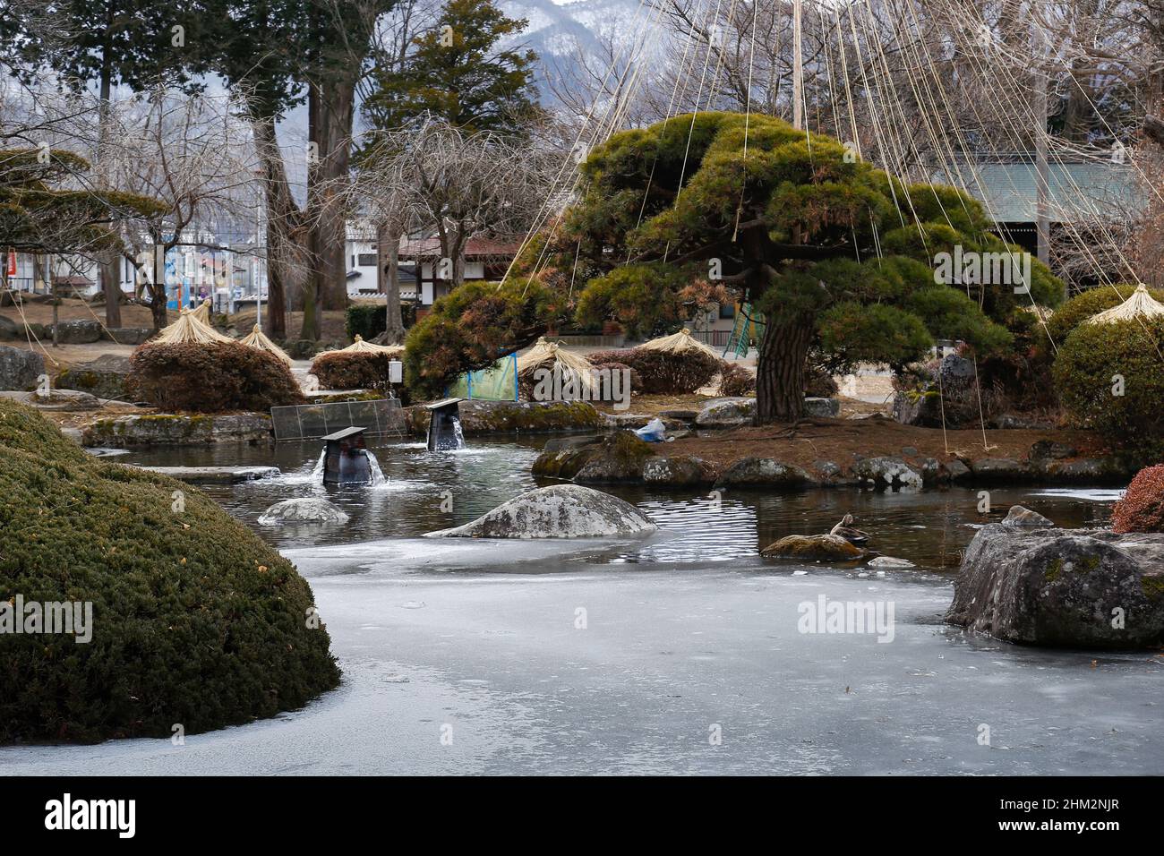 suwa, nagano, japan, 2022/06/02 , park surrounding the Takashima Castle ...