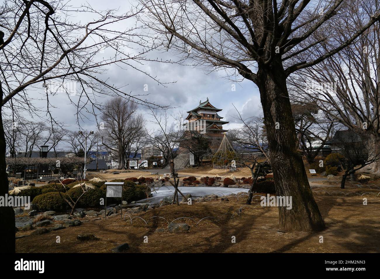 suwa, nagano, japan, 2022/06/02 , View of Takashima Castle (Takashima ...