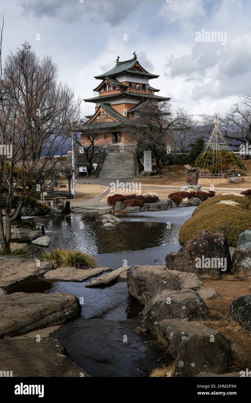 suwa, nagano, japan, 2022/06/02 , View of Takashima Castle (Takashima ...