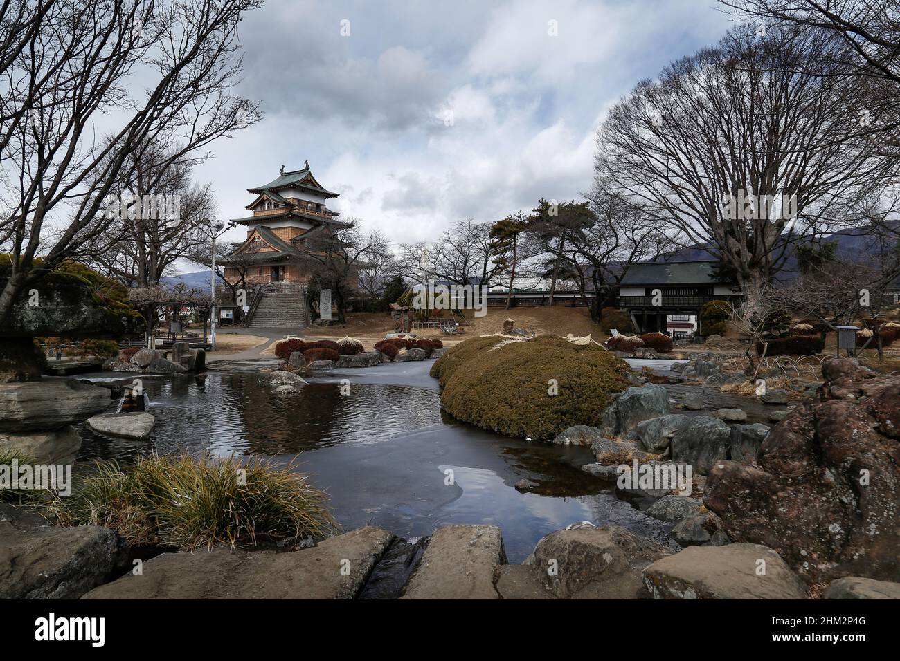 suwa, nagano, japan, 2022/06/02 , View of Takashima Castle (Takashima ...