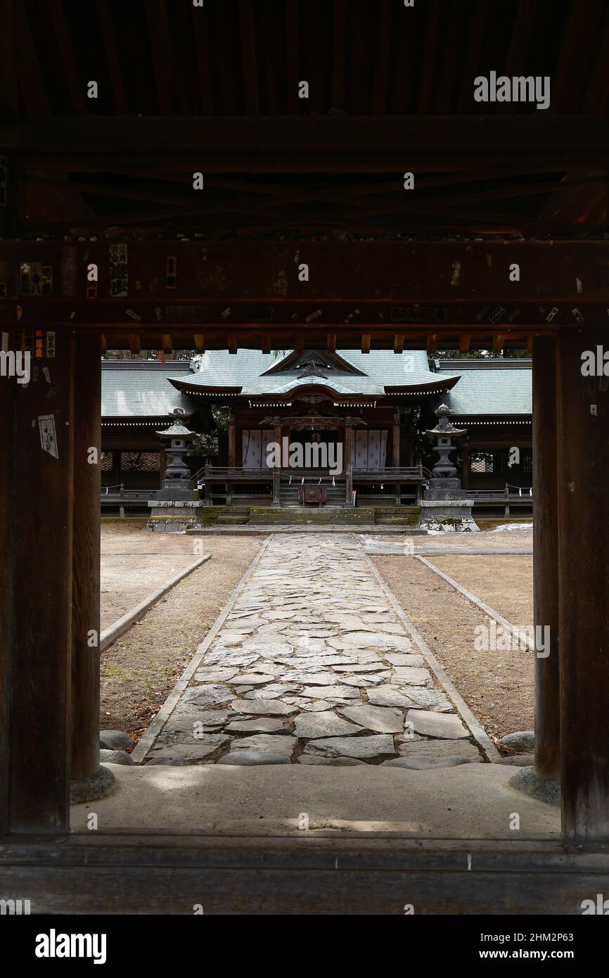 suwa, nagano, japan, 2022/06/02 , Suwa Gokoku Shrine. A shinto shrine ...