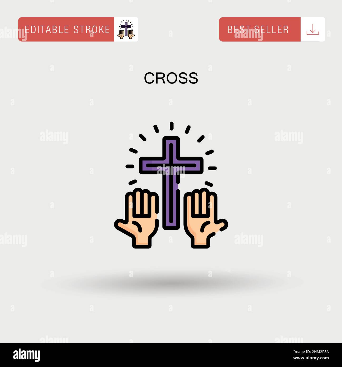 Cross Simple vector icon Stock Vector Image & Art - Alamy