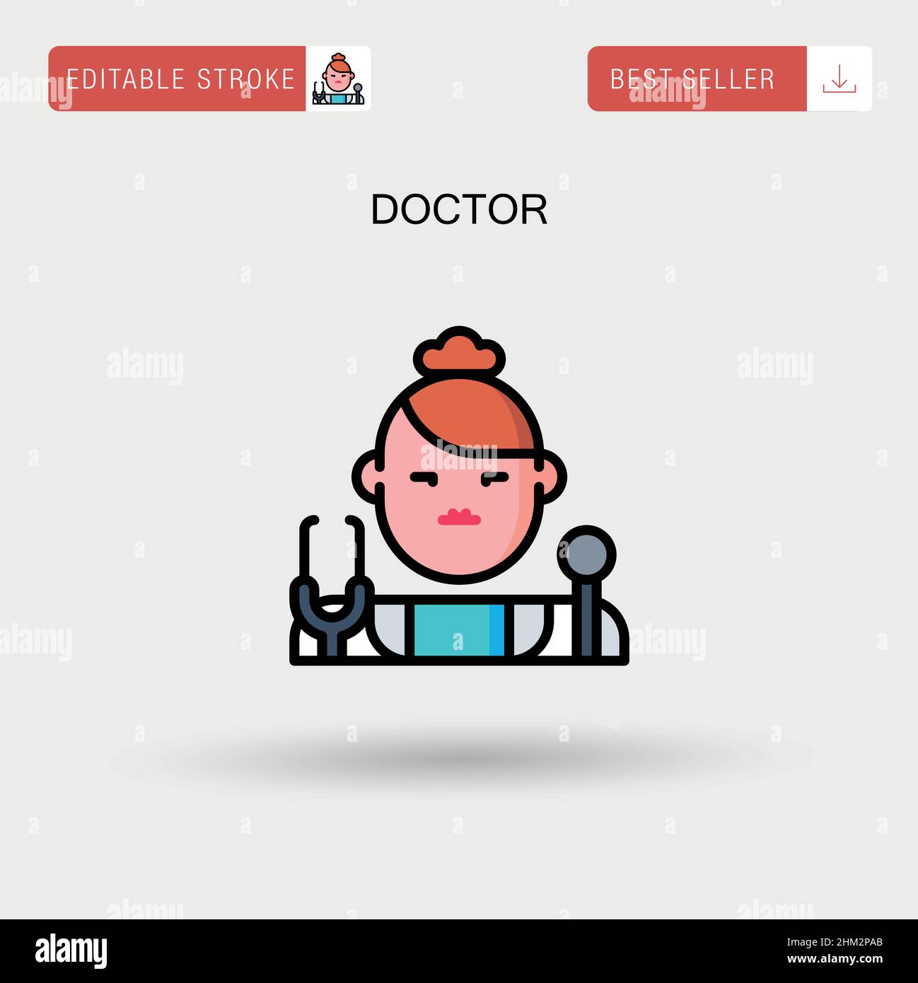 Doctor Simple vector icon Stock Vector Image & Art - Alamy