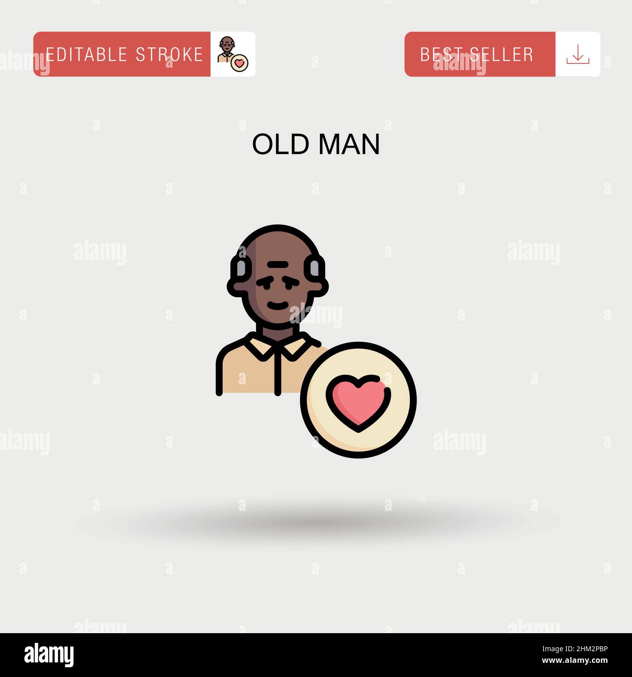 Pensioner old man icon hi-res stock photography and images - Alamy